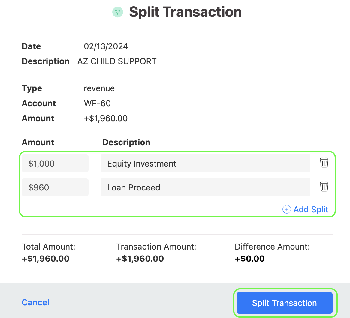 How to Split Bank/ Credit Card Transactions in Docyt to Required Transaction Types and thus ...
